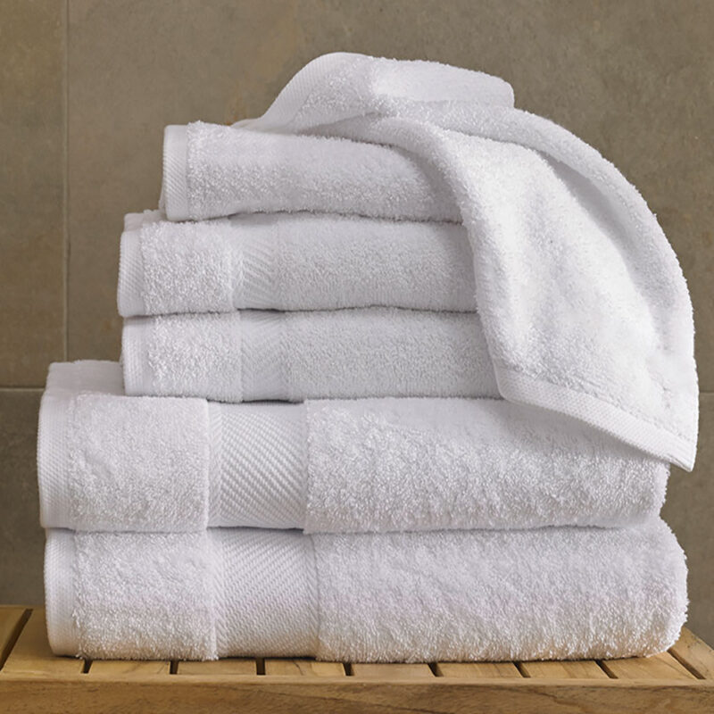 Toallas para Spa 100% Algodón Egipcio con Cenefa - Blancos Grüman